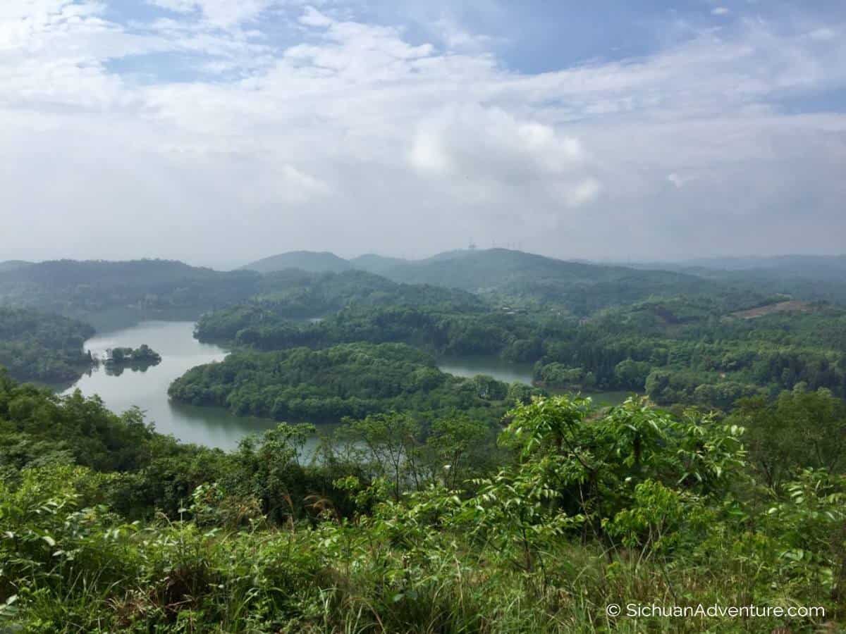 White Pagoda Lake, Hiking and Biking trails around Chengdu, Sichuan